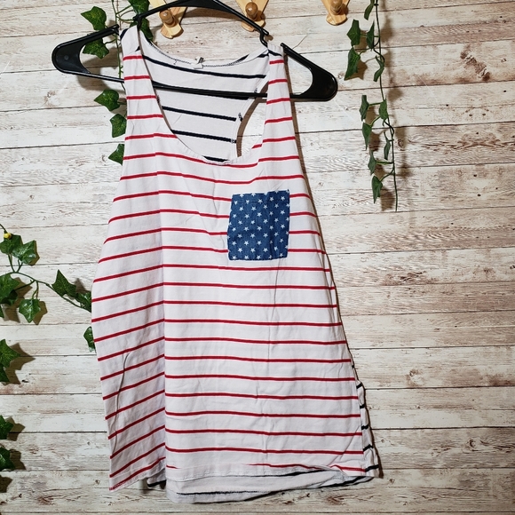 Favolook | Tops | Patriotic Stars Stripes Tank Top 4th Of July Red Star ...